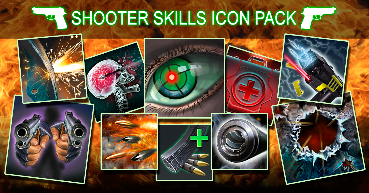 Shooter Skills Icon Pack | 2D Icons | Unity Asset Store