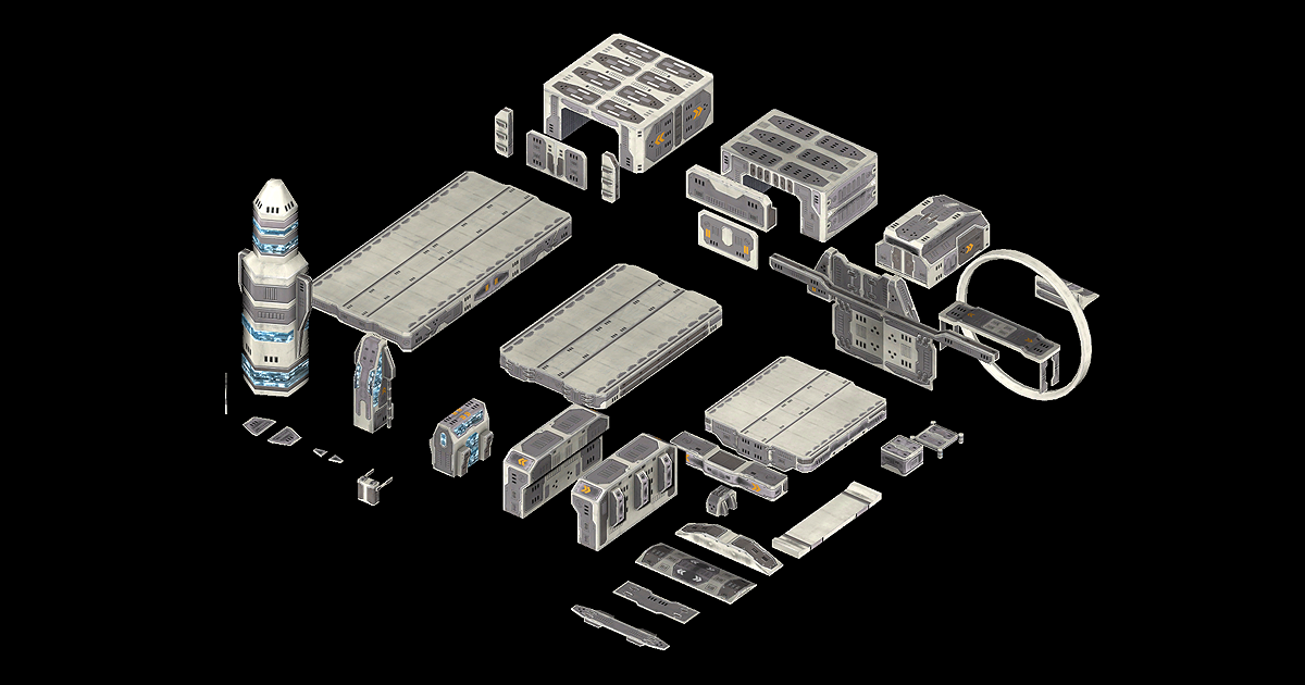 Modular Space Platform Kit | 3D Space | Unity Asset Store