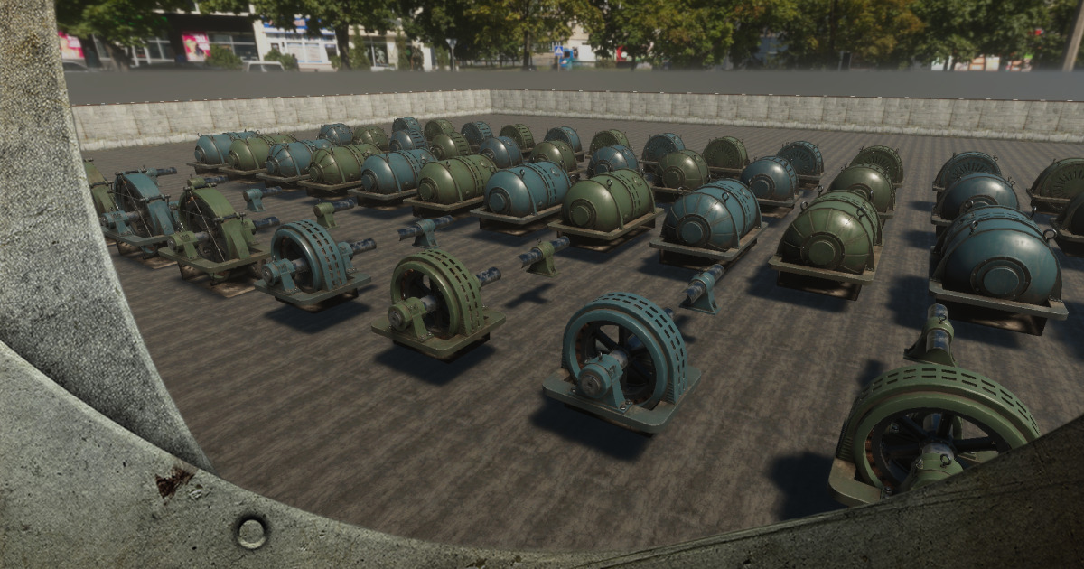 HQ Powerplant Turbines and Generators | 3D 工业产品 | Unity Asset Store