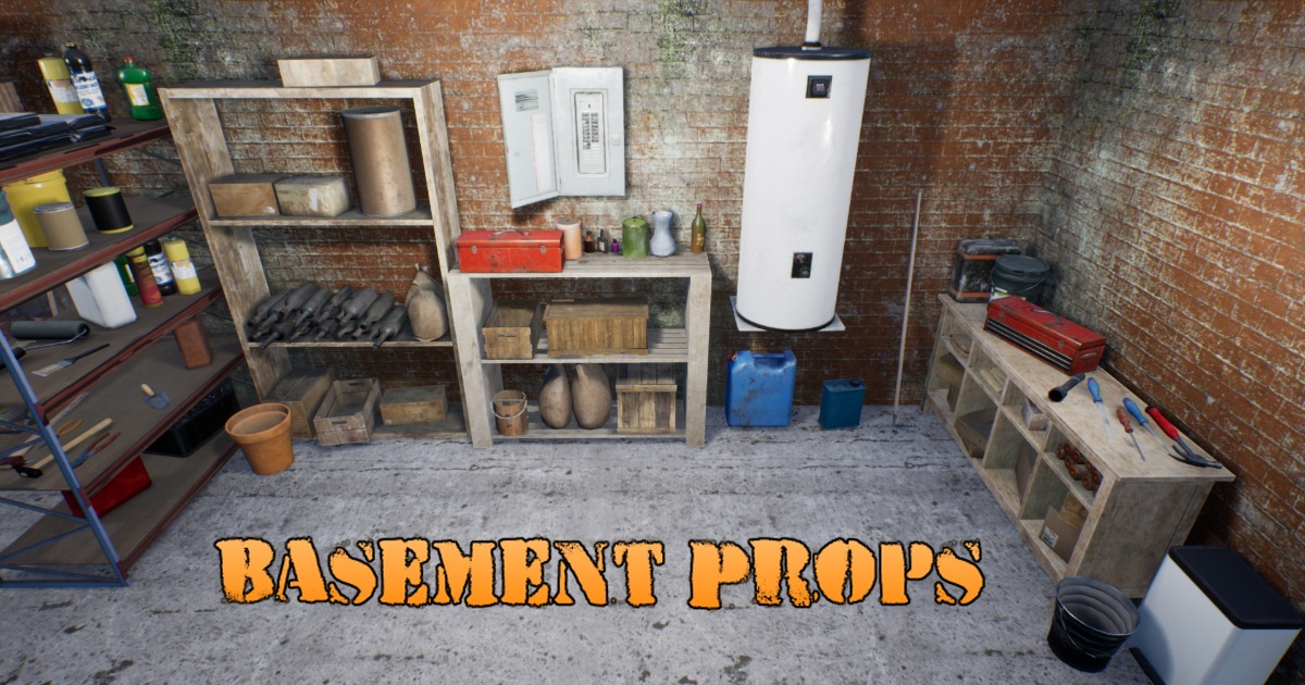 Basement House Props | 3D Props | Unity Asset Store