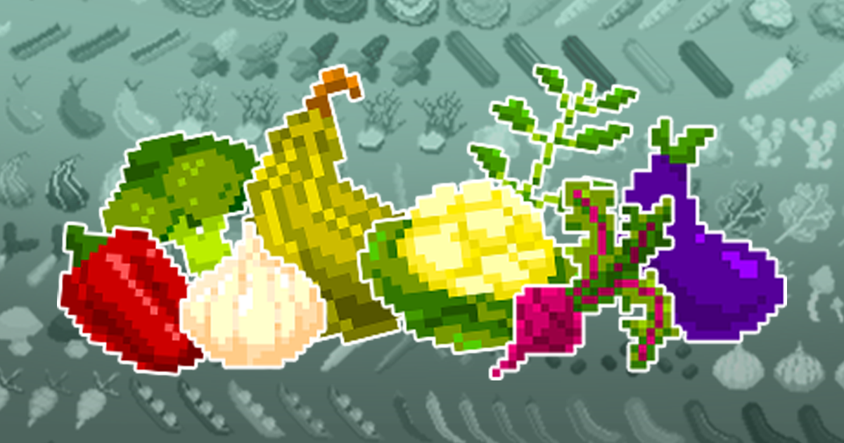 250 Pixel Vegetables | 2D アイコン | Unity Asset Store