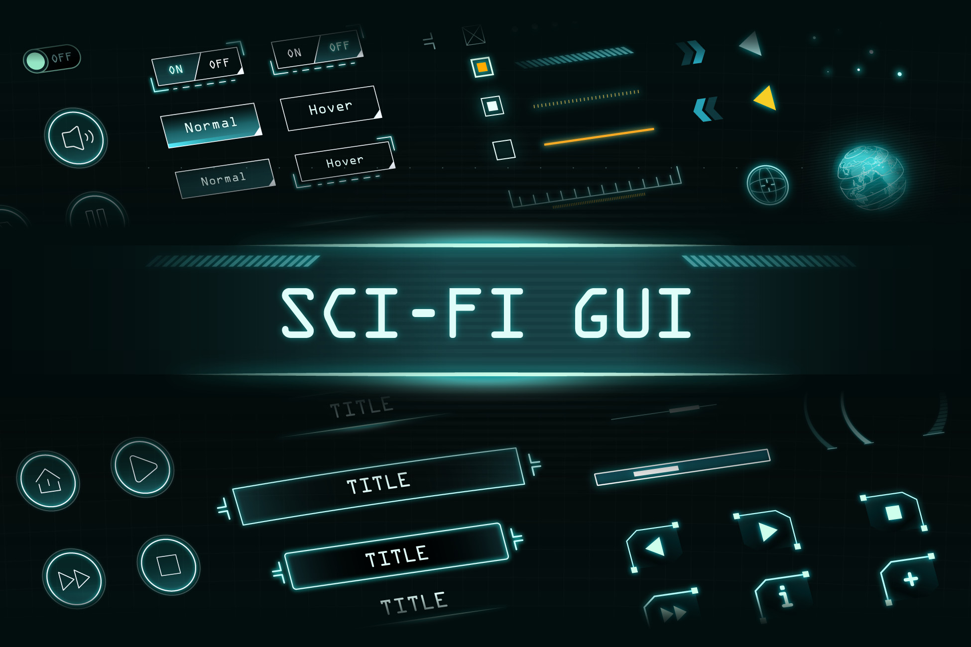 Clean SCI-FI GUI Pack | 2D GUI | Unity Asset Store
