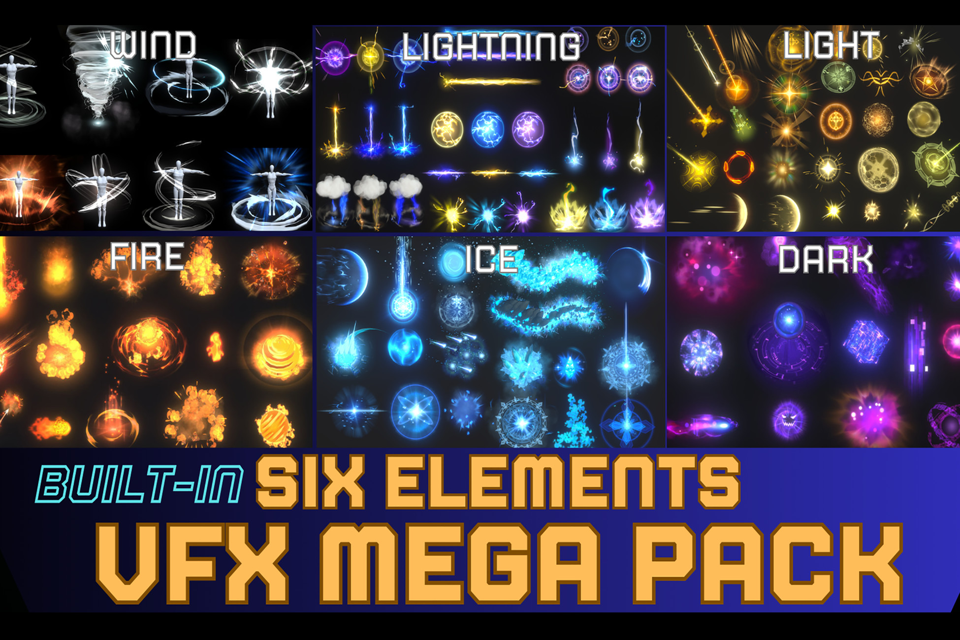 Game VFX – Six Elements VFX Mega Pack(Built-In) by EricWang
