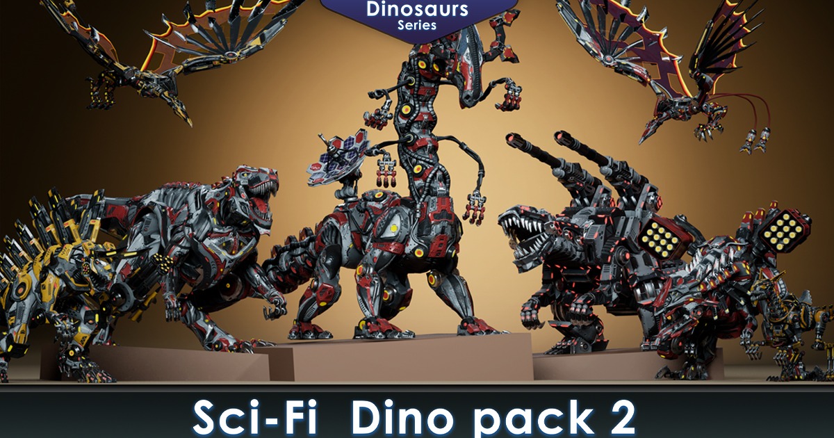 Sci-Fi Dinosaurs Pack 2 | 3D Characters | Unity Asset Store