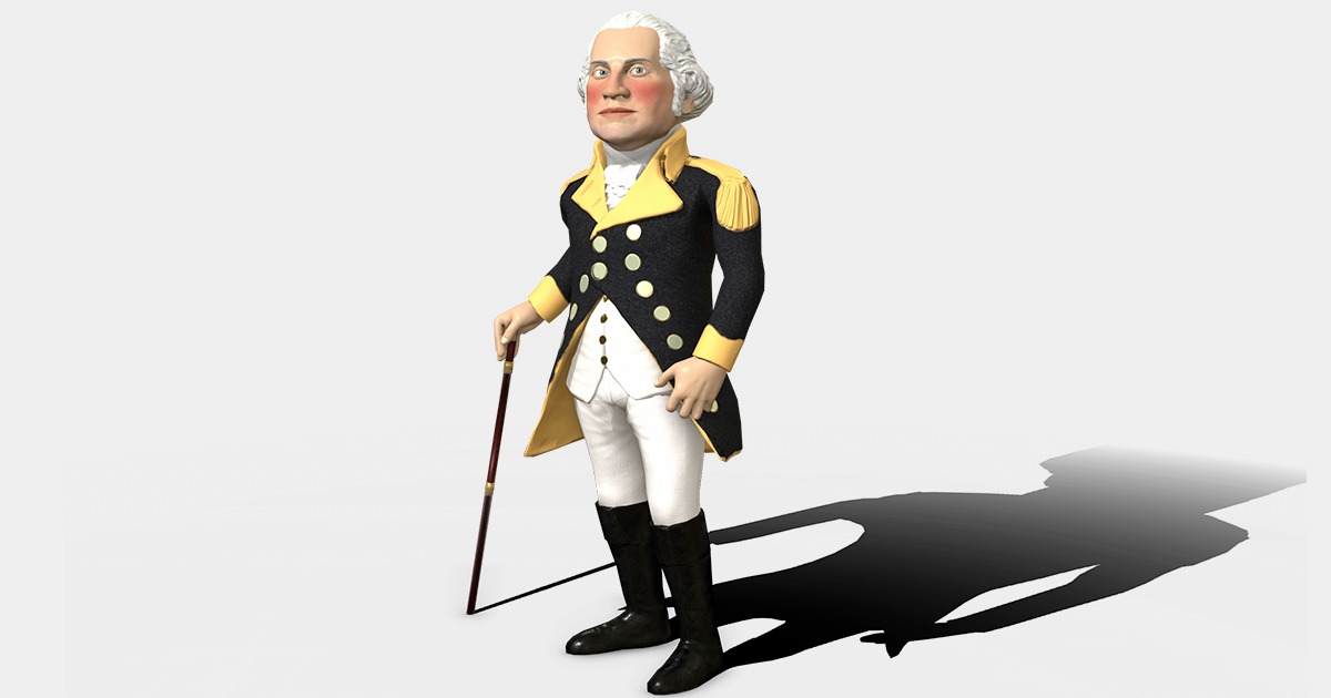 George Washington caricature | Characters | Unity Asset Store