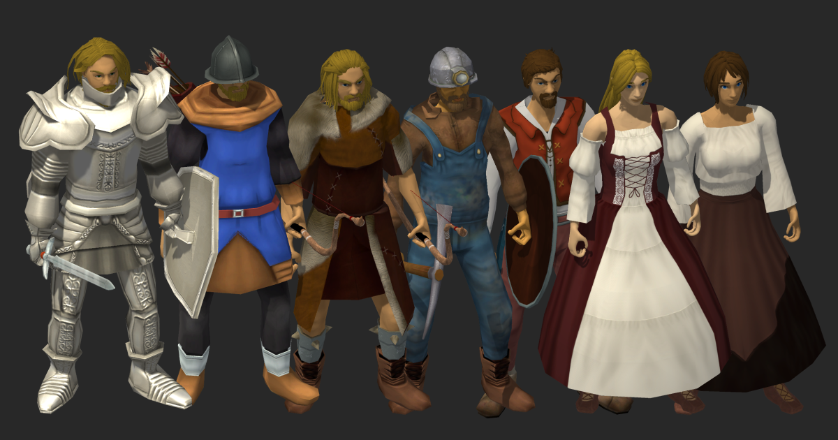 Customizable Characters - Medieval Fantasy HD | Characters | Unity ...