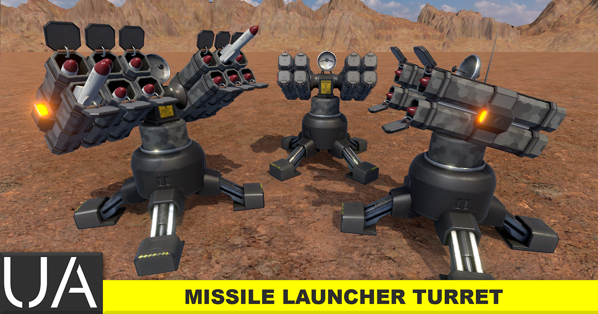Missile Launcher Turret | RTS | 3D Weapons | Unity Asset Store
