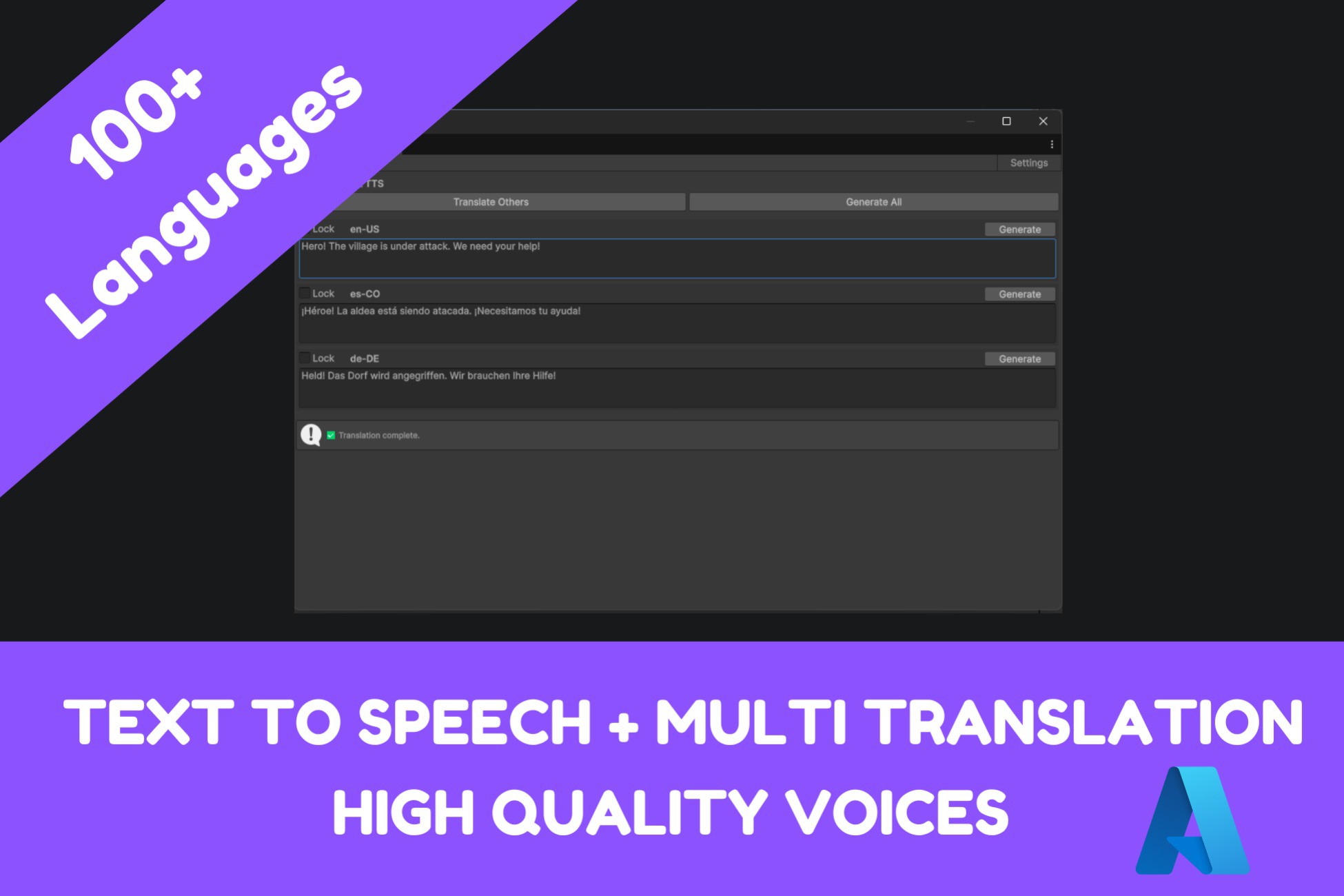 Simple TextToSpeech | 生成式 AI | Unity Asset Store