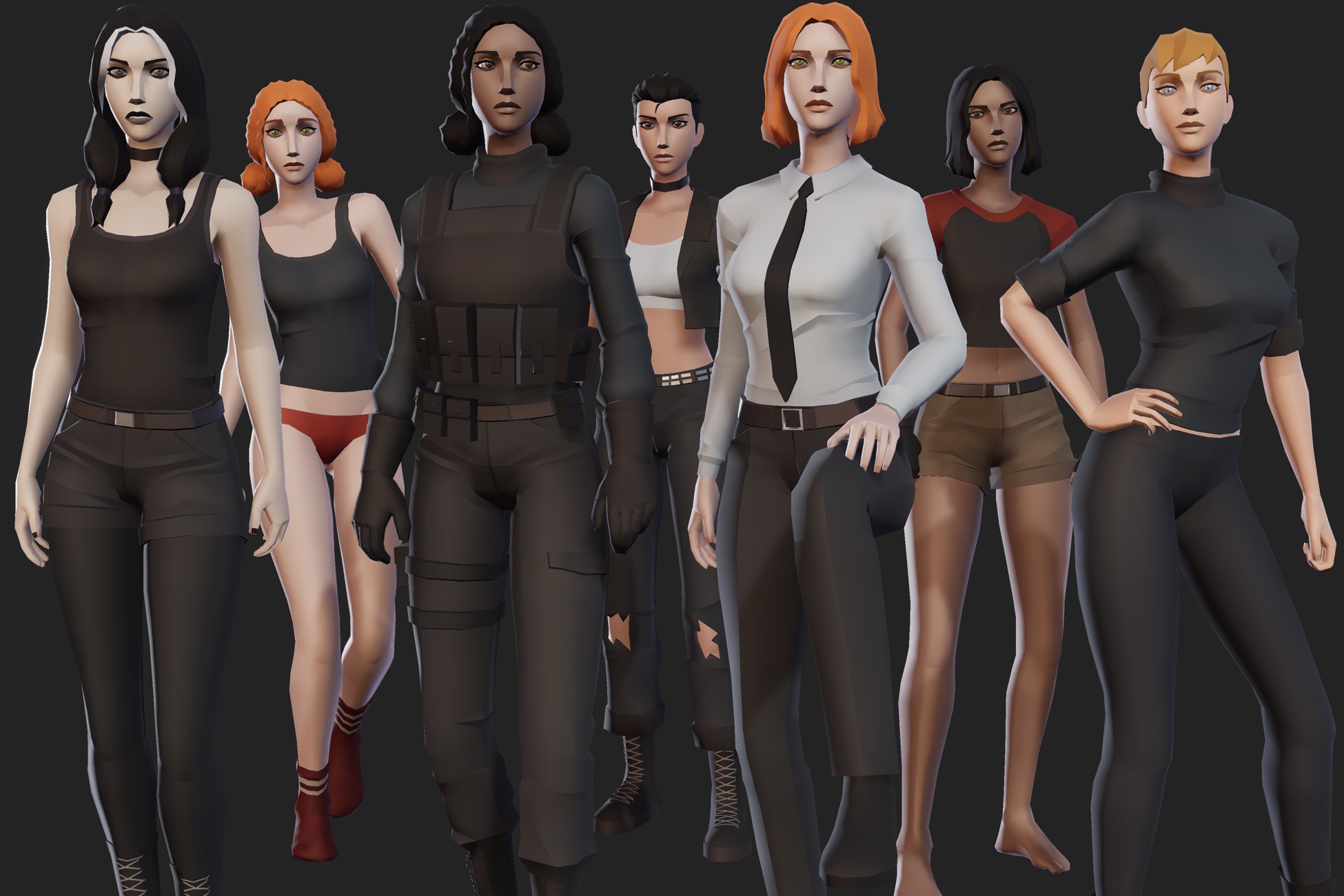 Lowpoly Modular Character - Milena | Characters | Unity Asset Store
