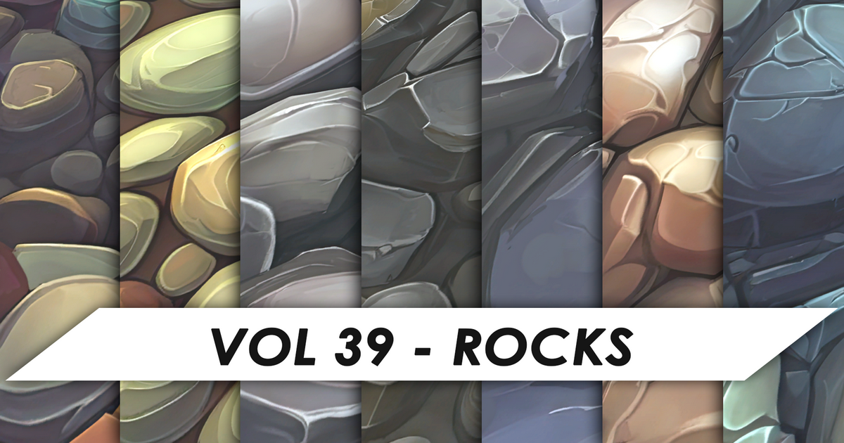 Stylized Textures - Vol 39 - Rocks | 2D Textures & Materials | Unity ...