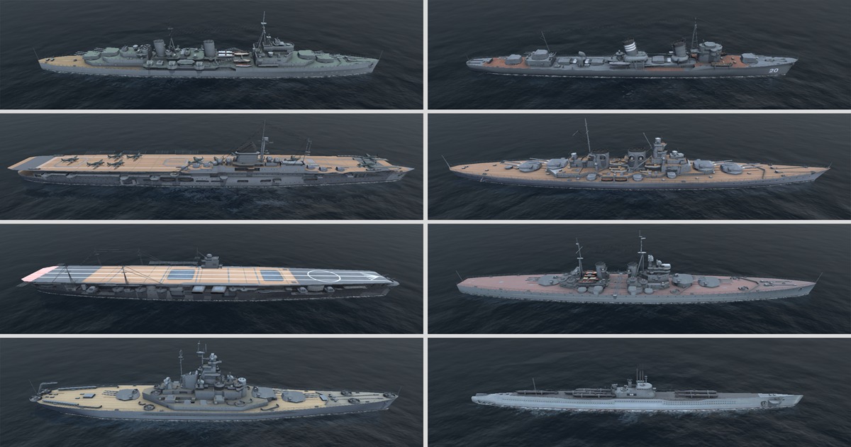 Low Poly Military Warship Collection 3 | 3D Sea | Unity Asset Store