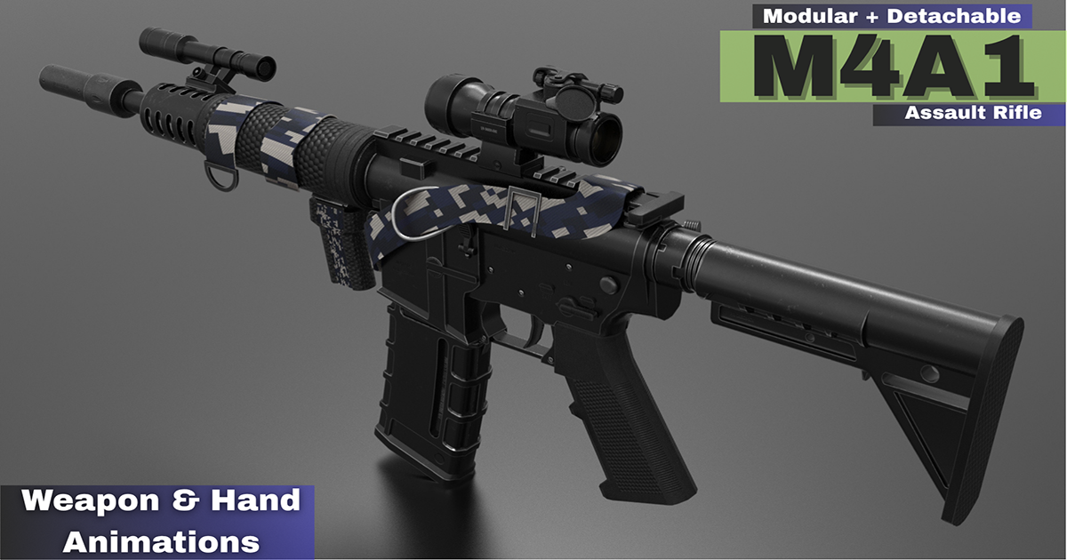 m4A1 Gun (Fps - Tps) | 3D Weapons | Unity Asset Store