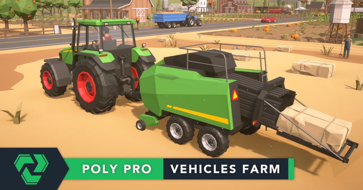 Poly Pro Vehicles Farm - Low Poly Assets | 3D Land | Unity Asset Store