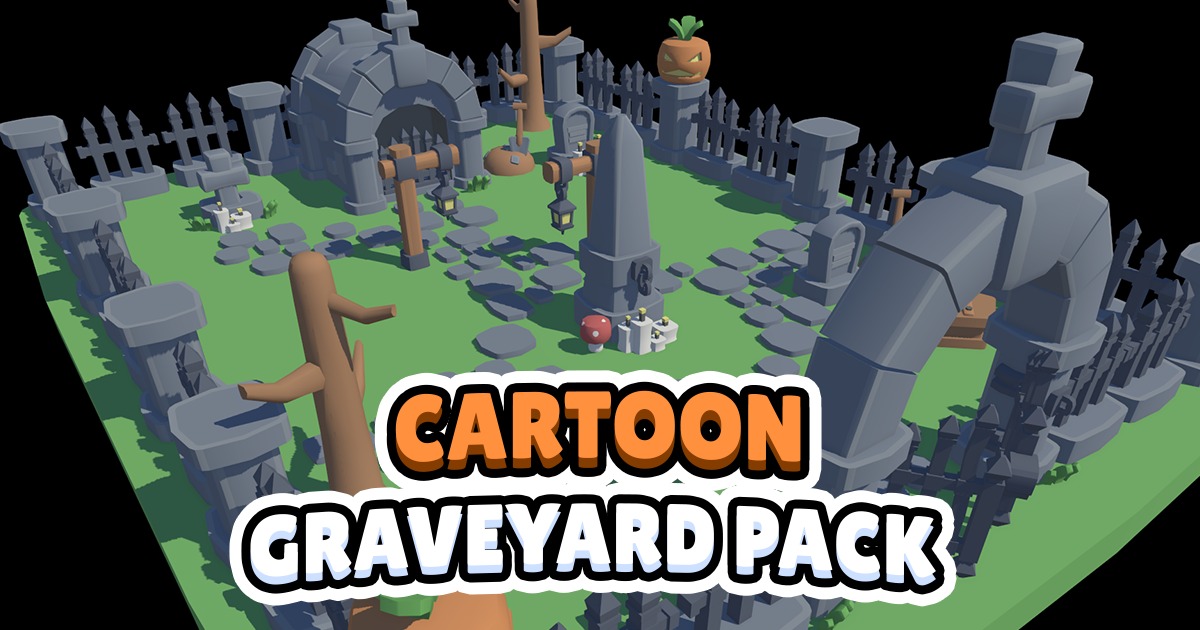 Cartoon Low Poly Graveyard Pack | 3D ファンタジー | Unity Asset Store