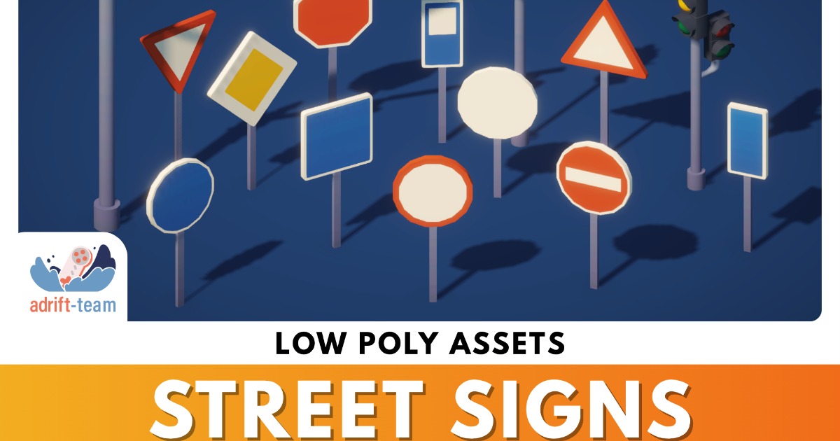 Traffic Signs Pack - Low Poly Assets | 3D Urban | Unity Asset Store