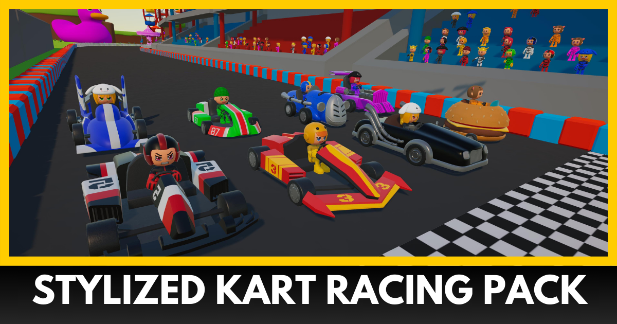 Kart Racing - Low Poly Asset Pack by Ake | 3D 道路 | Unity Asset Store