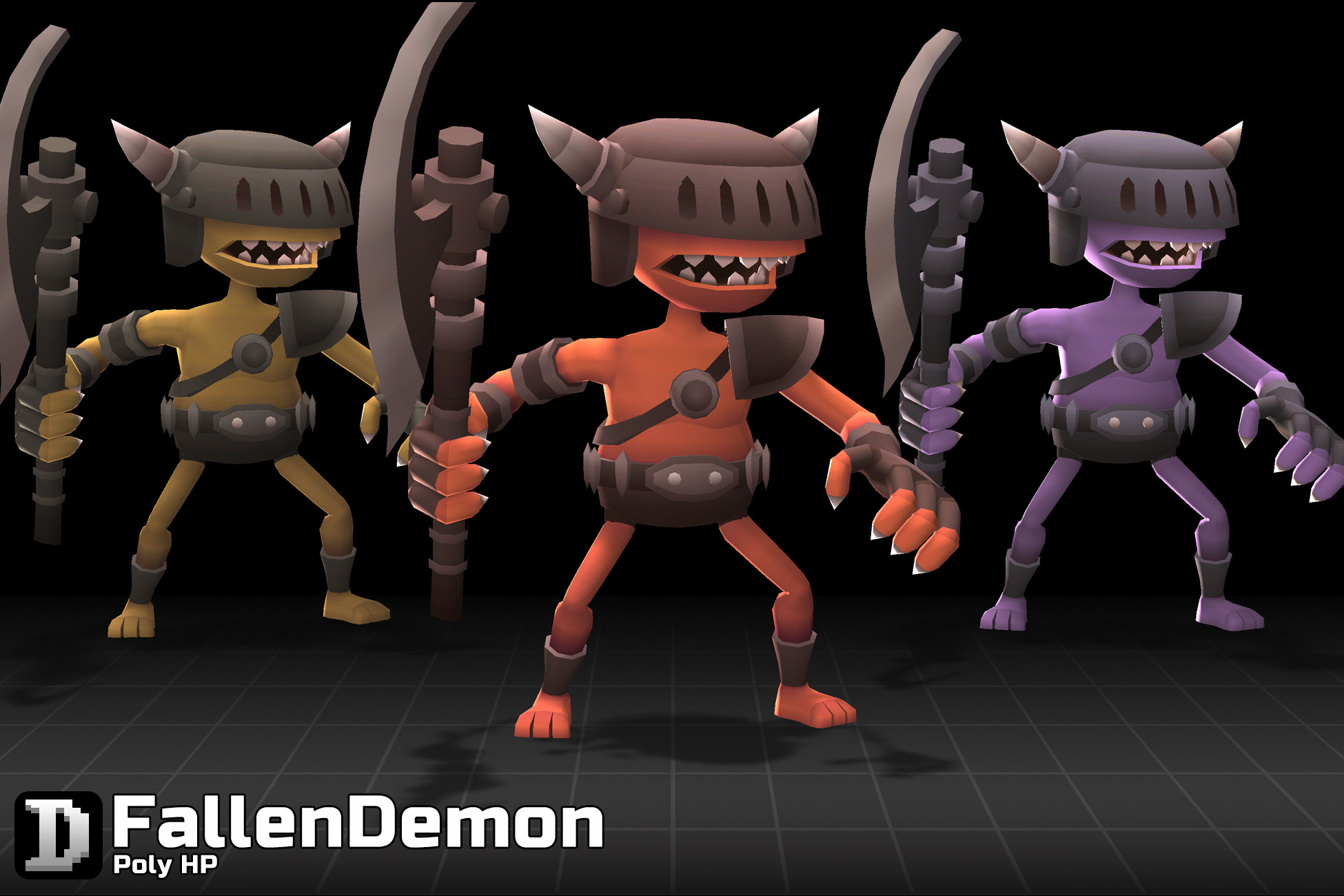 Poly HP - FallenDemon | 3D Creatures | Unity Asset Store