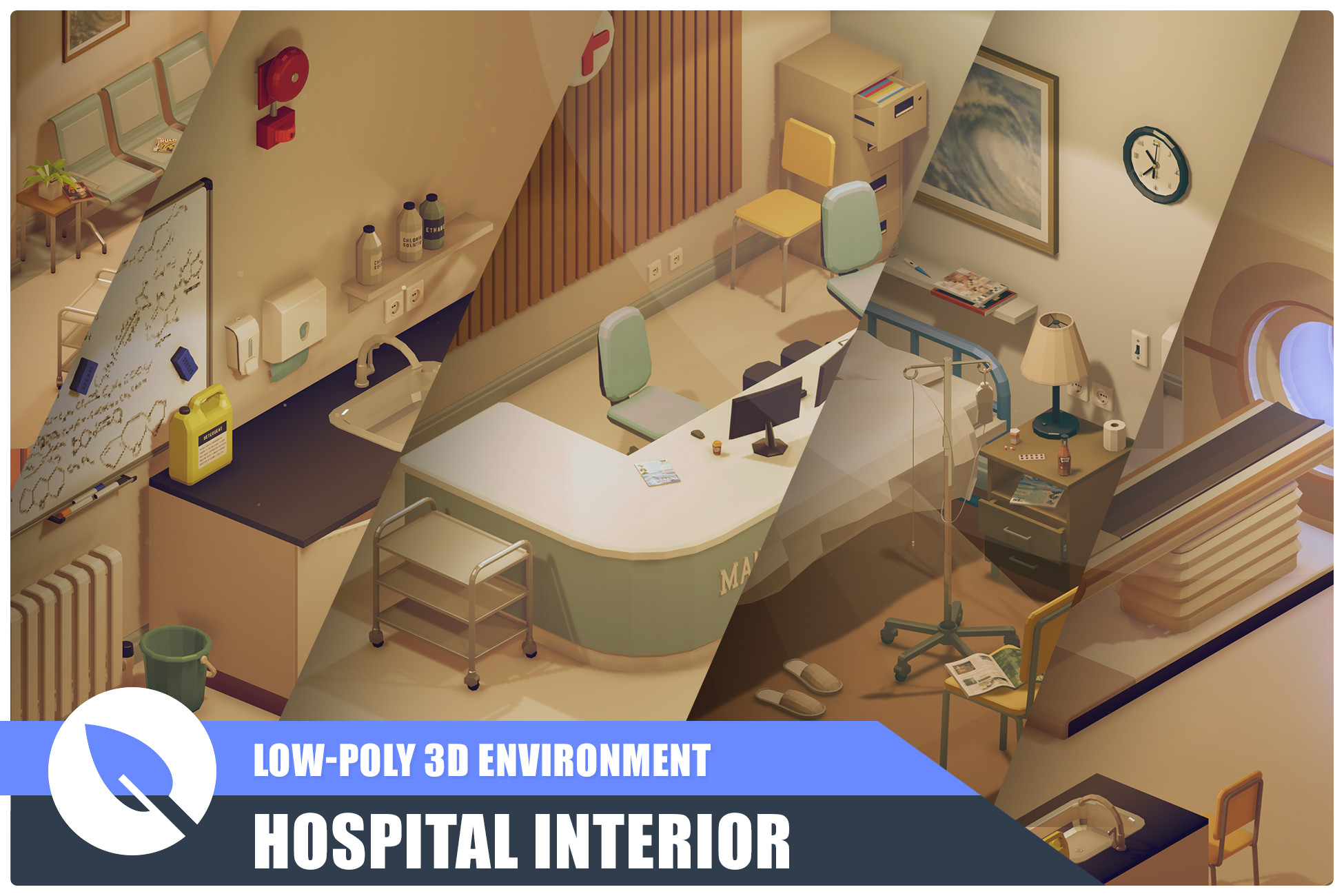 Hospital Interior - Low-Poly 3D Environment Assets | 3D Environments | Unity Asset Store