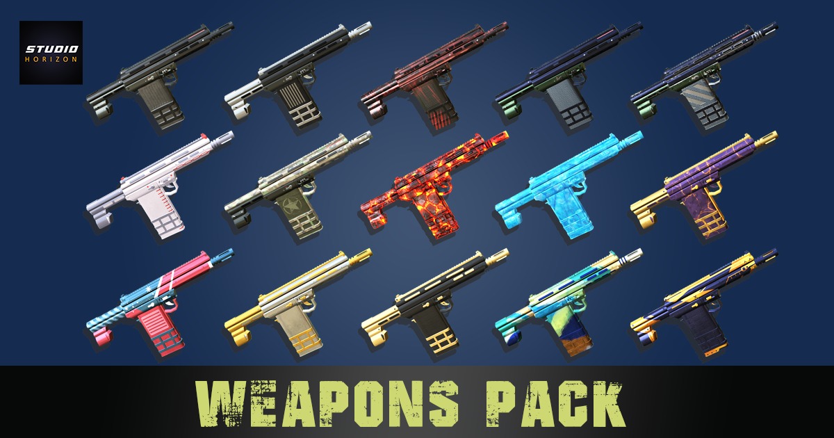 Guns Pack - Low Poly Guns | 3D Environments | Unity Asset Store