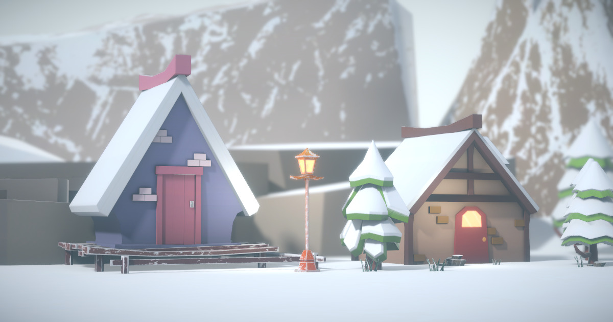 Snowy village - 3D Stylized Environment | 3D Environments | Unity Asset ...
