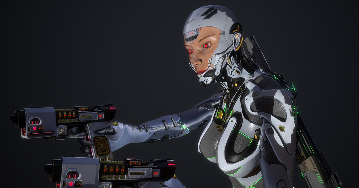 Robot Girl killer | 3D Robots | Unity Asset Store