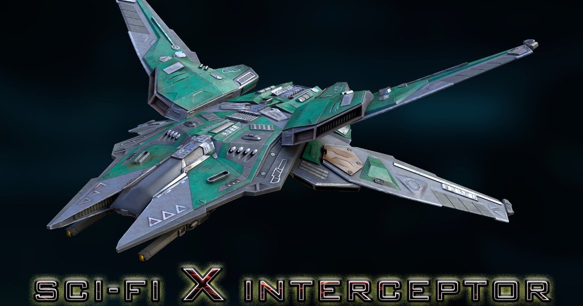 Sci-Fi X Interceptor | 3D Space | Unity Asset Store