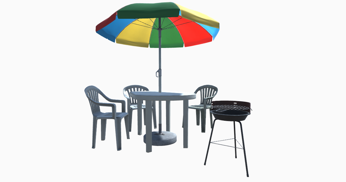 Garden Barbecue Props | 3D Exterior | Unity Asset Store