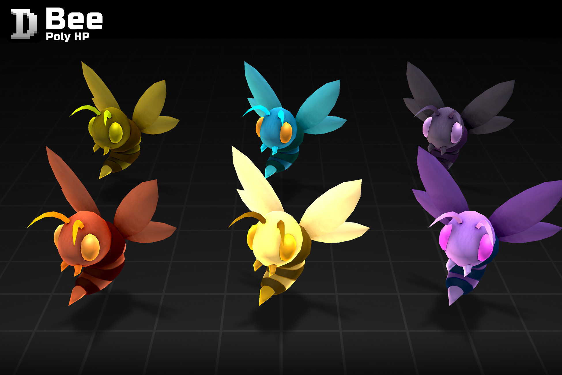 Poly HP - Bee | 3D Creatures | Unity Asset Store