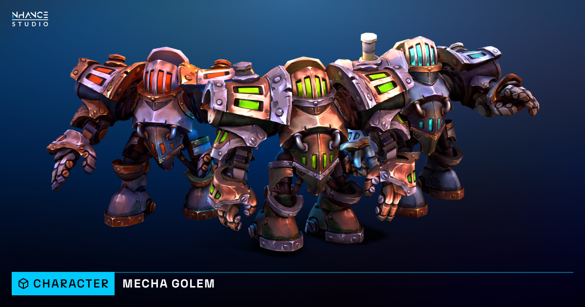 Stylized Mecha Golem | 3D Characters | Unity Asset Store