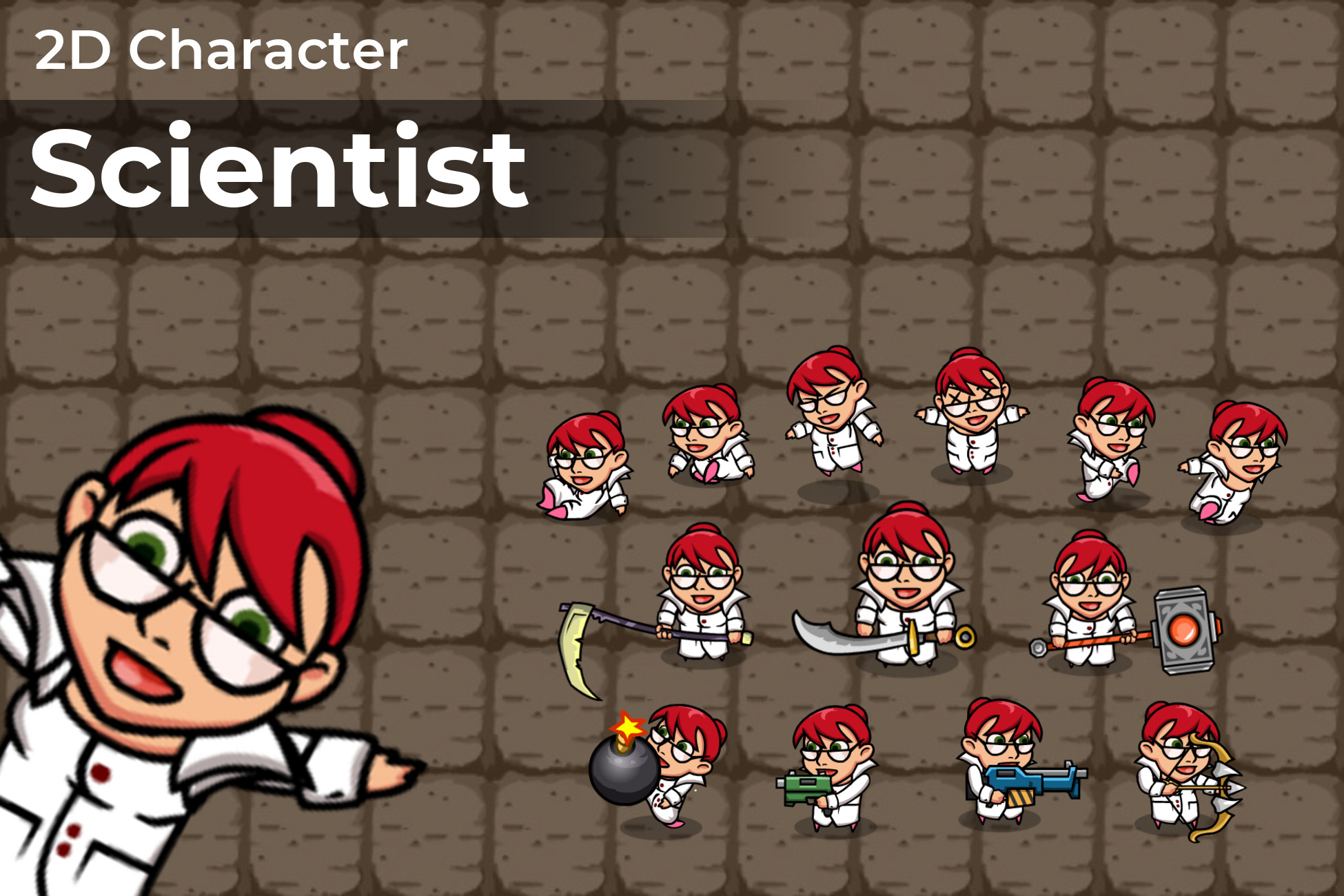 2D Character - Scientist | 2D Characters | Unity Asset Store