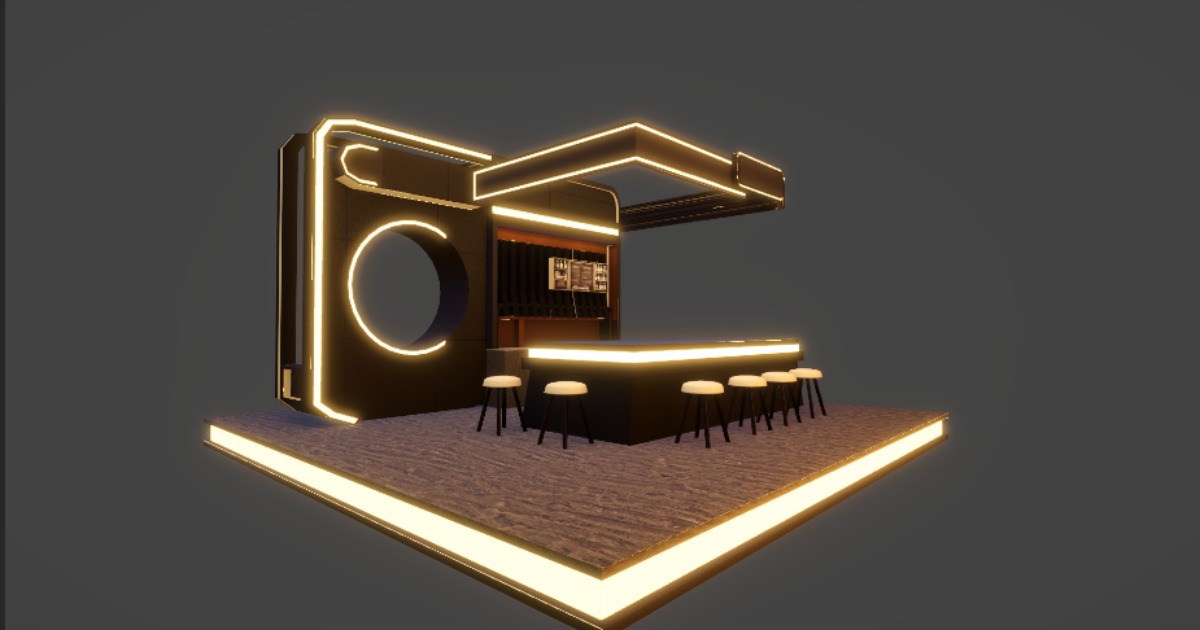 Beautiful Modern Bar Counter | 3D Props | Unity Asset Store