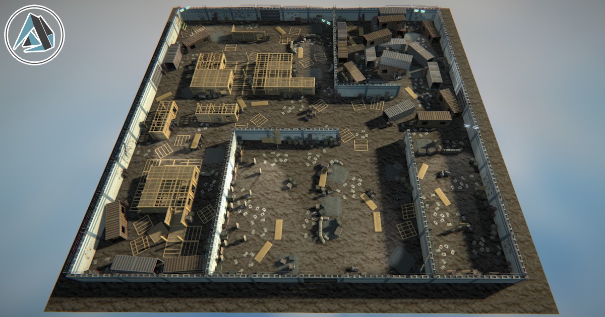 Realistic Modern Military Training Complex Asset Package | 3D ...
