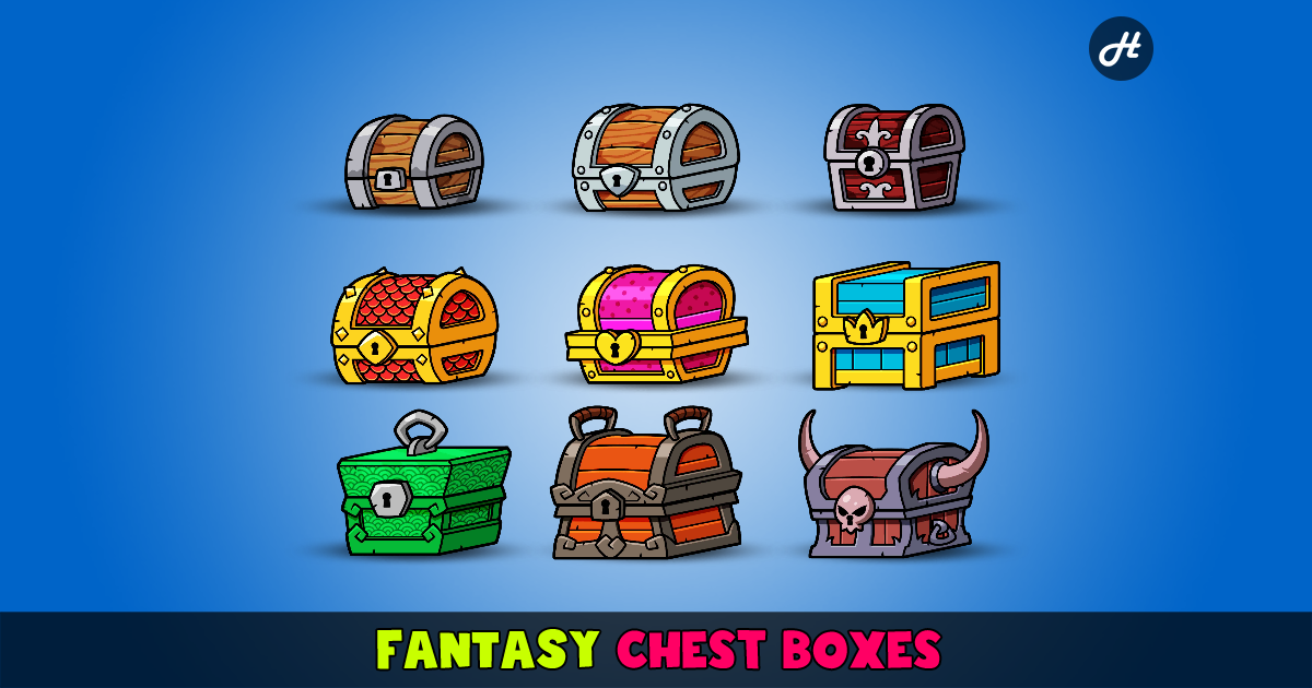 Fantasy Chest Boxes Animated | 2D Characters | Unity Asset Store