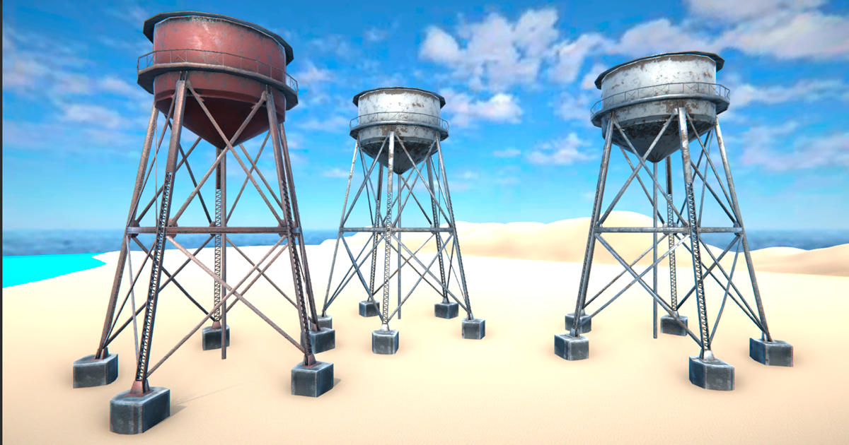 Big Water Tower | 3D Props | Unity Asset Store