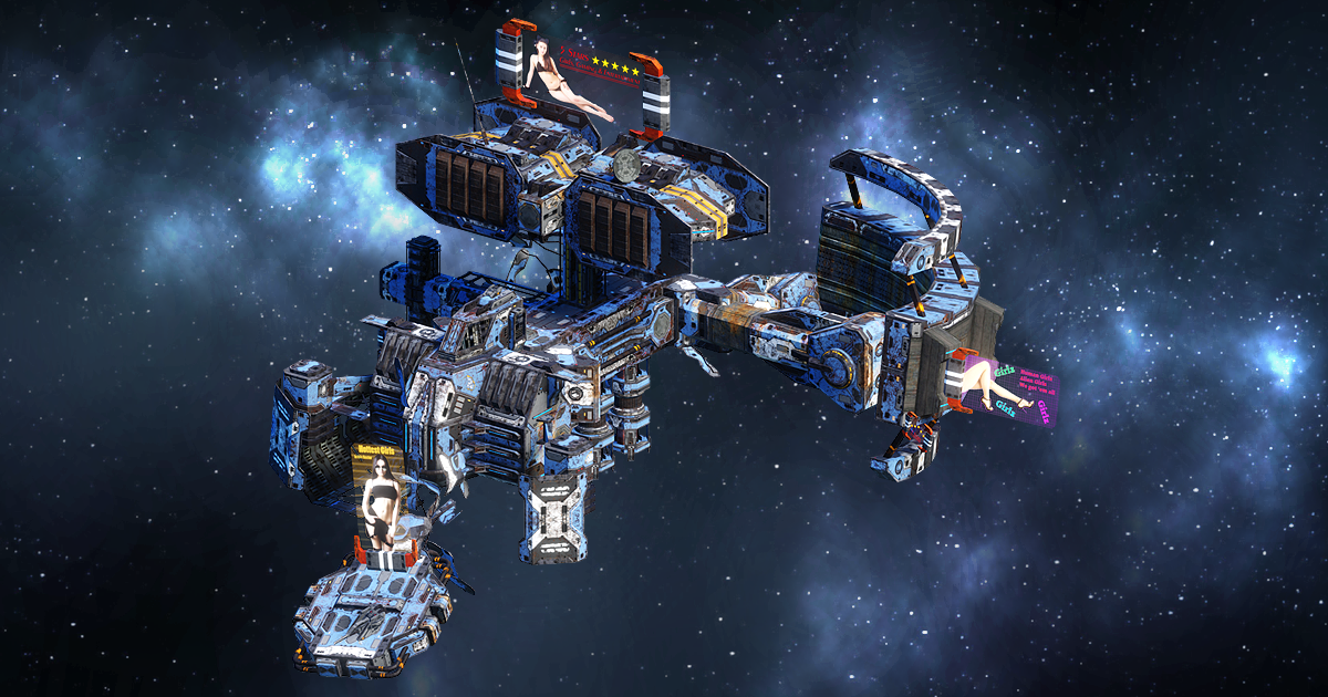 Modular Pirate + Smuggler Space Station | 3D Space | Unity Asset Store