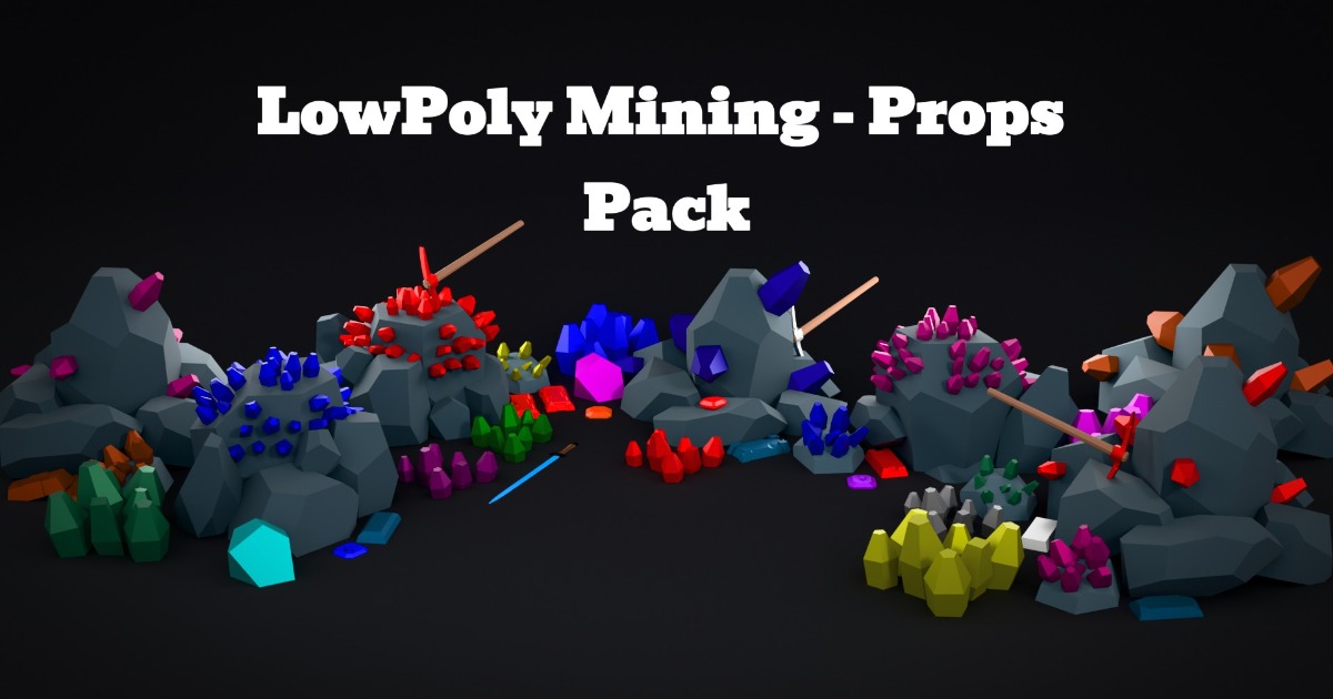 Low Poly Mining - Props Pack | 3D Industrial | Unity Asset Store