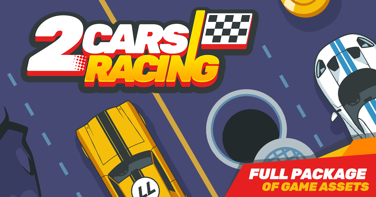 2 Cars Racing - Full Set of Graphic Assets | 2D Textures & Materials ...