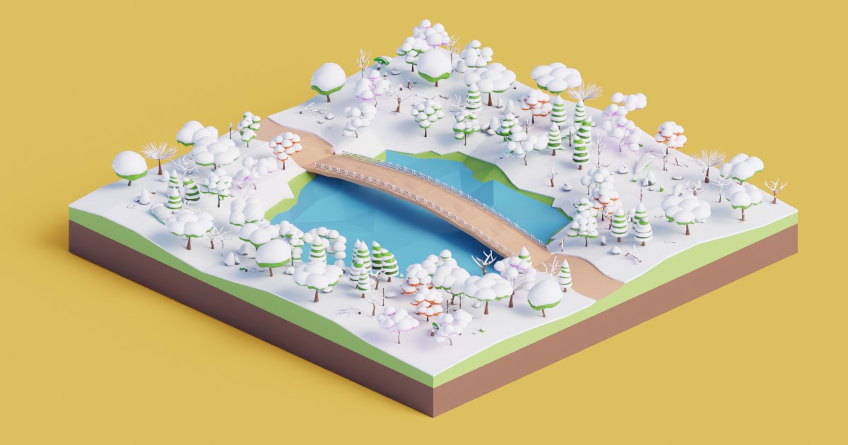 Low Poly Winter Trees Rocks & Bushes | 3D Trees | Unity Asset Store