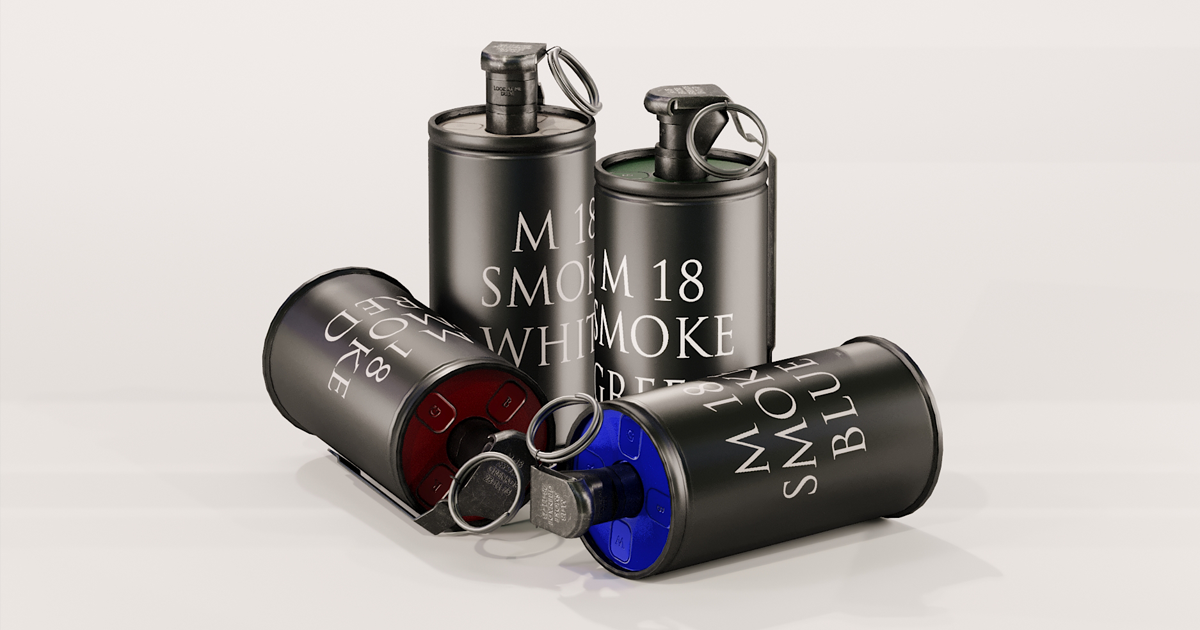 Grenade M18 Smoke | 3D Weapons | Unity Asset Store