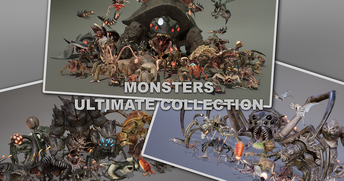 MONSTERS ULTIMATE COLLECTION BUNDLE | 3D Creatures | Unity Asset Store