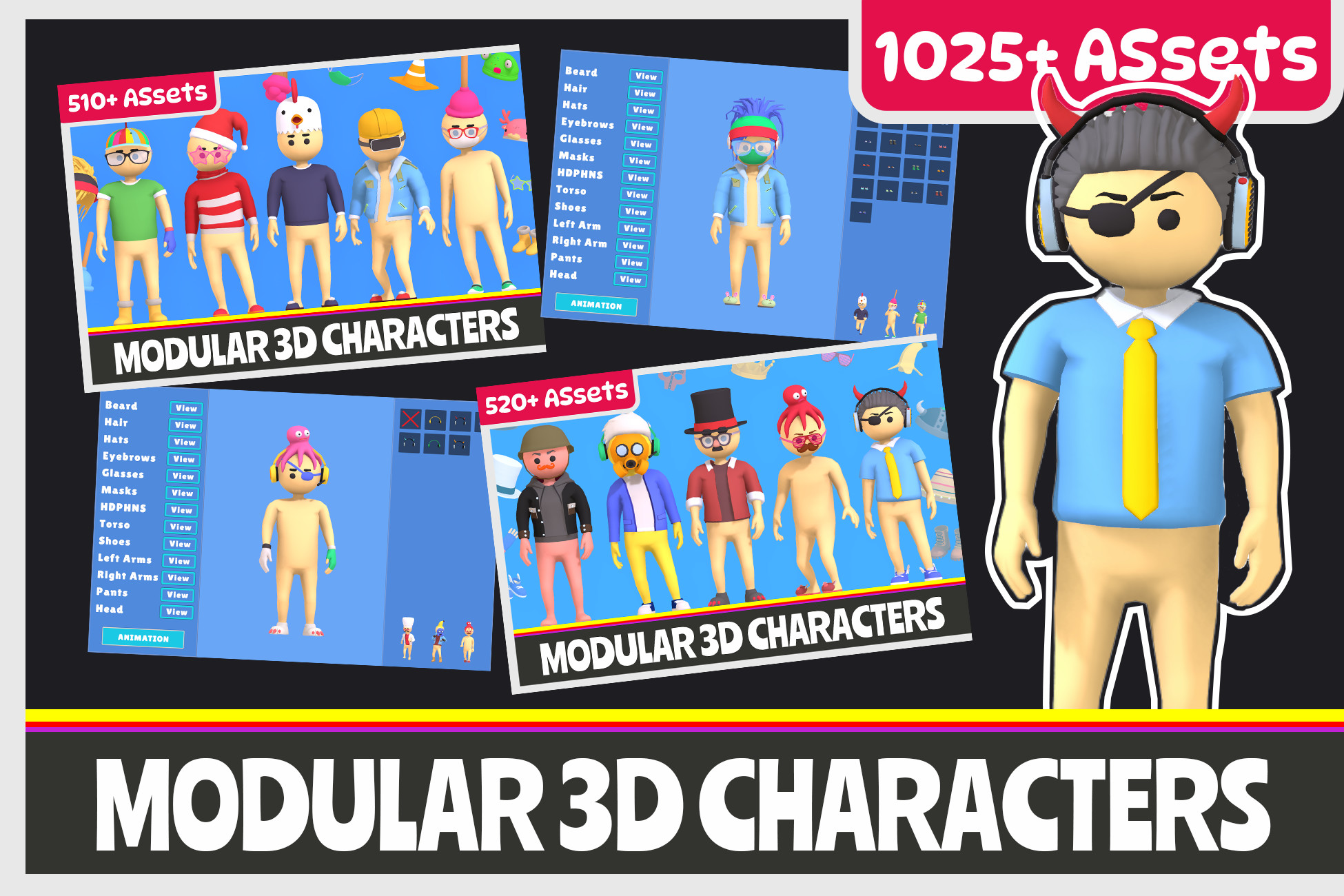 Modular 3D Characters | 3D Humanoids | Unity Asset Store