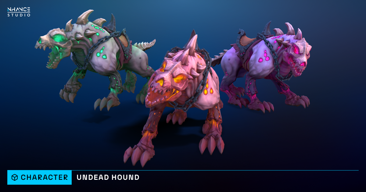 Stylized Fantasy Undead Hound | 3D 角色 | Unity Asset Store