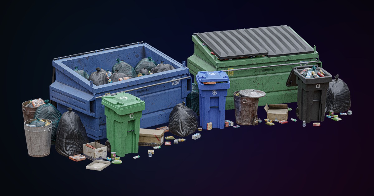 Trash Package | 3D Exterior | Unity Asset Store
