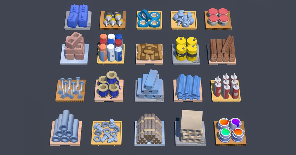 Resources Vol.1 - Construction | 3D Props | Unity Asset Store