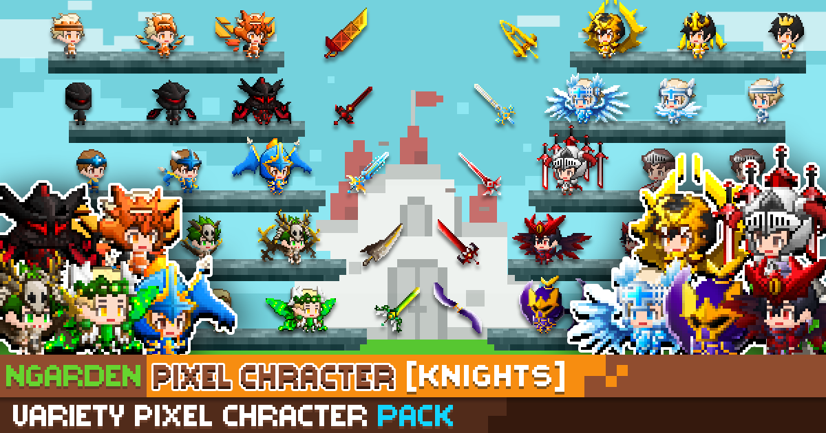 2D Pixel Character Knight | 2D Characters | Unity Asset Store