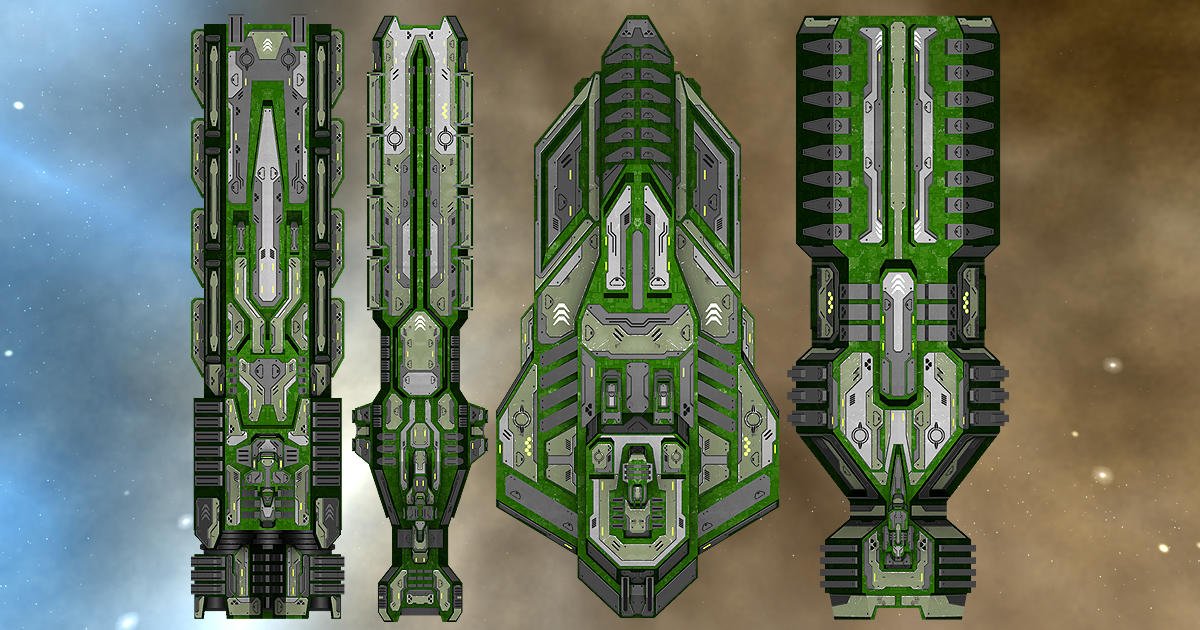 2D Enkar Republic Capital Ships Collection | 2D 주변환경 | Unity Asset Store