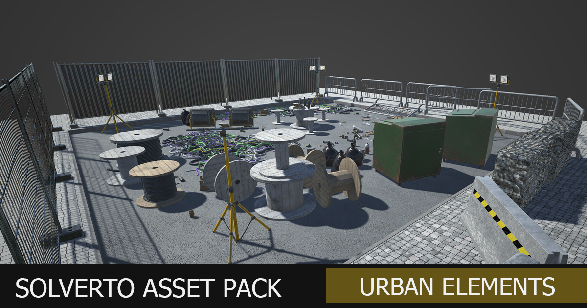 Urban Elements - VOL.1 - 126 Assets | 3D Urban | Unity Asset Store