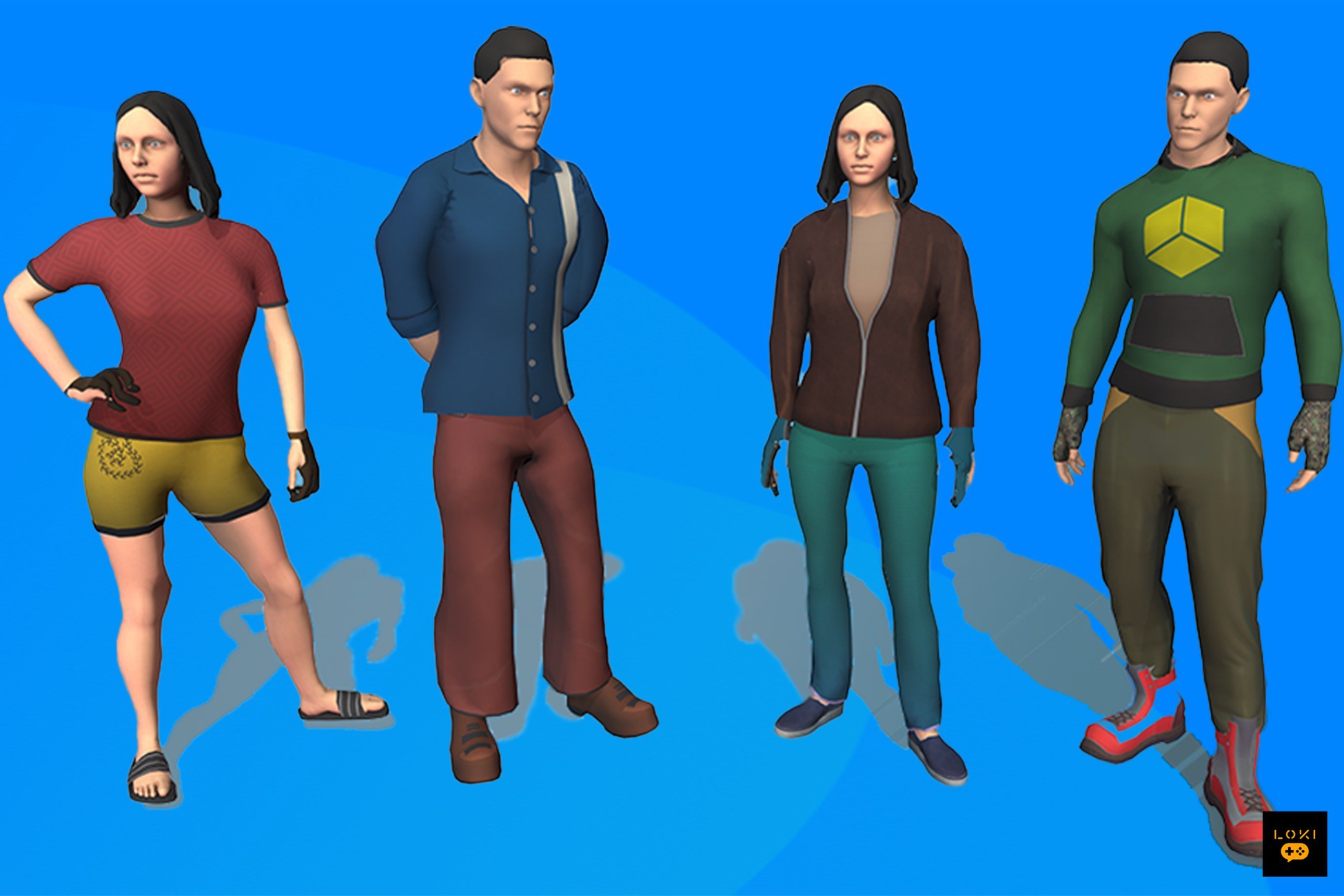 3d Stylized Characters And Wardrobes 3d Humanoids Unity Asset Store