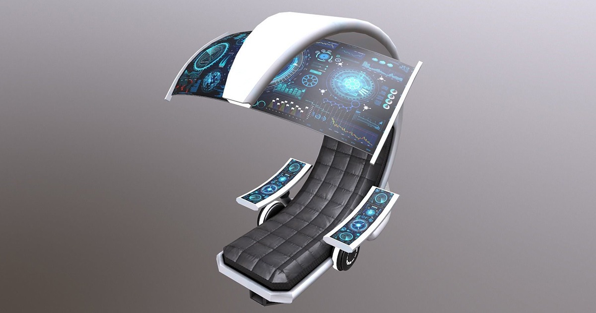 Futuristic Gaming Chair Sci-Fi - BananaMonkey | 3D Furniture | Unity ...