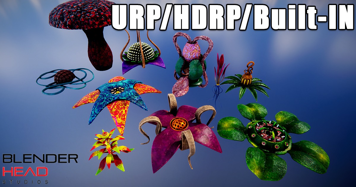 Alien Plants - Xeno Flora 3D Vegetation Asset Pack URP/HDRP/Built-In ...